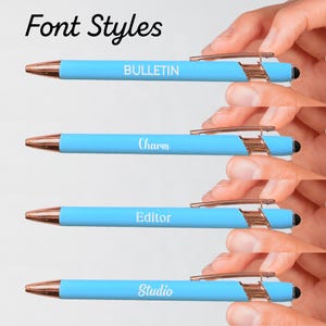 Personalized Stylus Pens With Metallic Finish & Copper Details, Custom ...