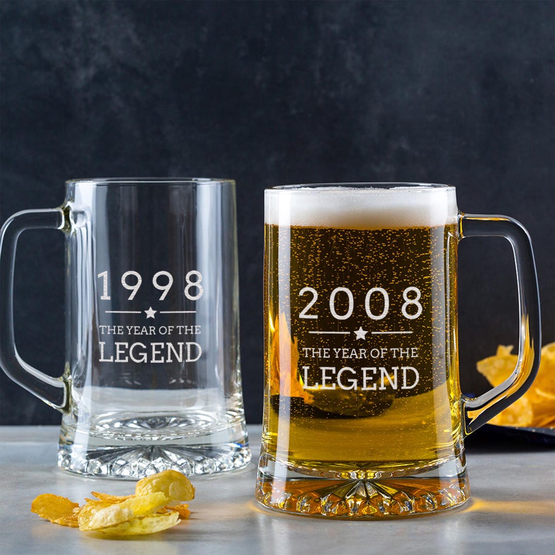 Personalised Engraved 'year of the Legend' Tankard | 40th Milestone ...