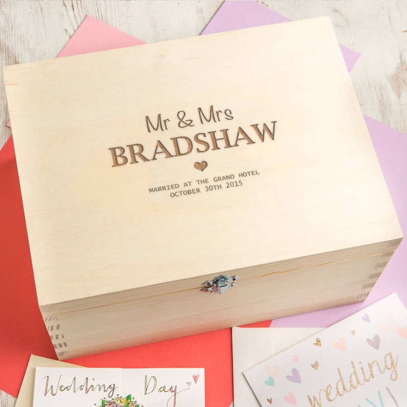 Wedding Memory Box Personalized - Etsy UK