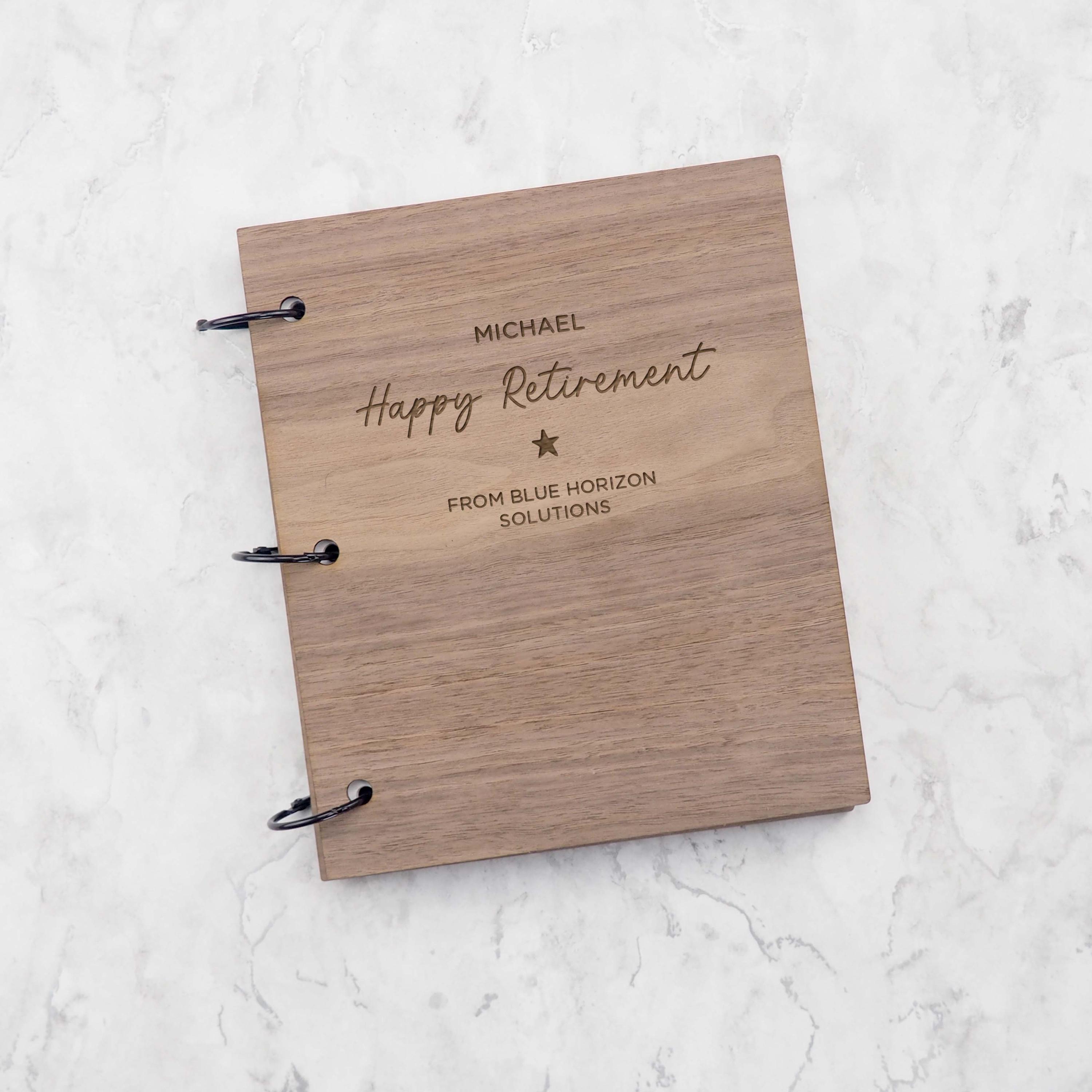Personalised Engraved Retirement Book | Goodbye Gift for Colleague ...