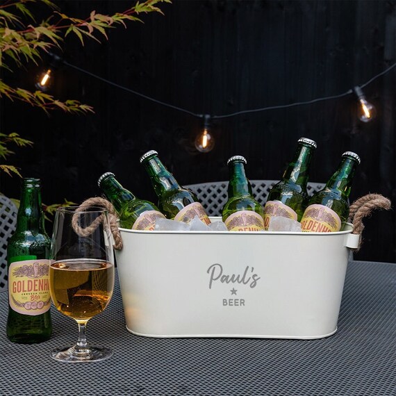 Personalised Metal Ice Bucket for Beer Metal Drinks Cooler Fathers Day or Birthday Gift for Him Home Bar Decor Beer Cooler Custom Etsy