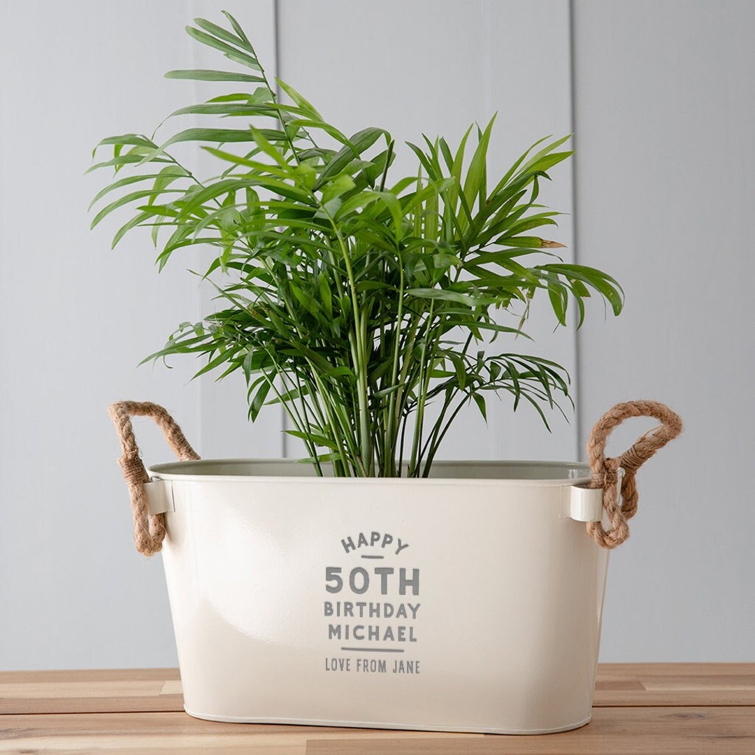 Personalised Happy Birthday Planter, Gifts for Grandad, Garden Gifts ...