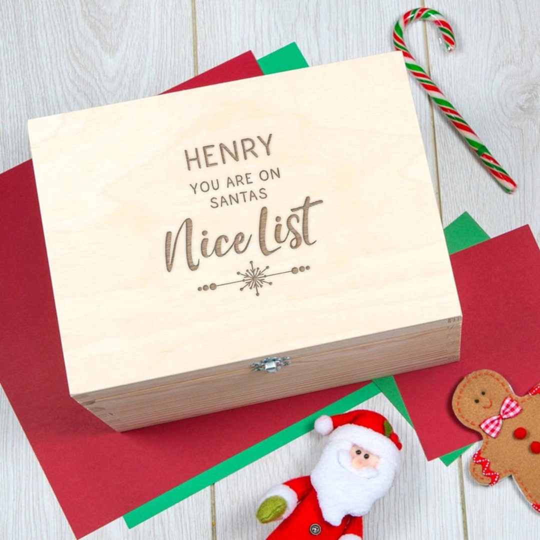 Personalised ‘you Are on Santa's Nice List’ Box, Children's Christmas ...