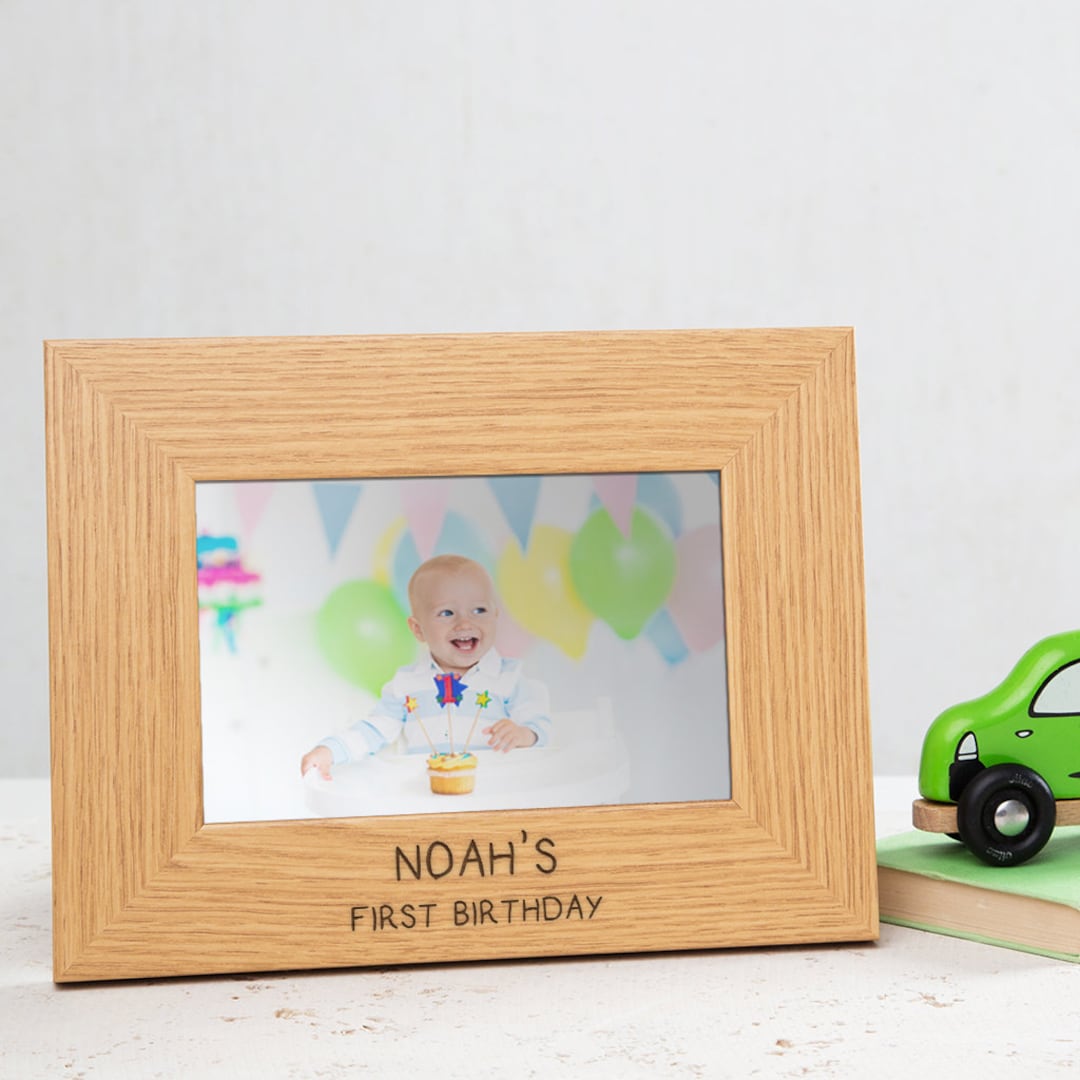 Personalised Engraved First Birthday Photo Frame | 1st Birthday Gift ...