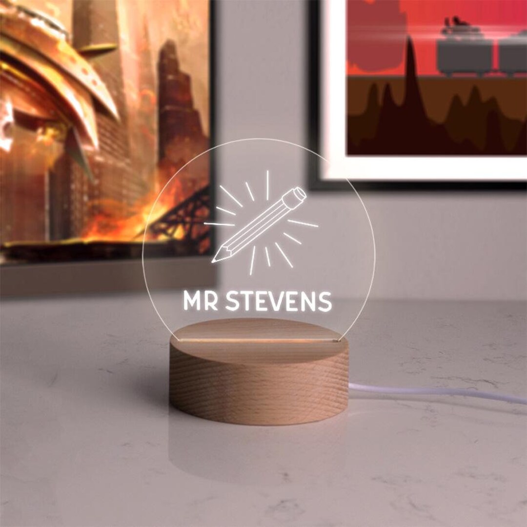 Personalised Teacher Desk Lamp | End of Year Gift Teacher Gift | Thank ...