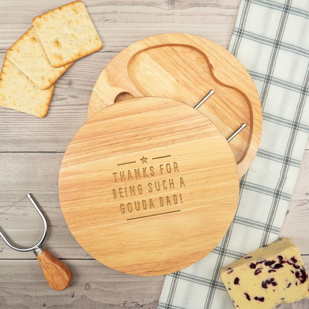Thanks for Being Such A Gouda Dad Cheese Board - Funny Father’s Day ...