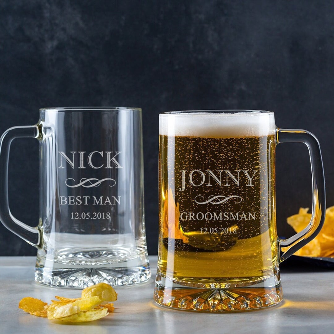 Personalised Engraved Beer Tankard | Groomsmen Gifts | Best Man Gift ...