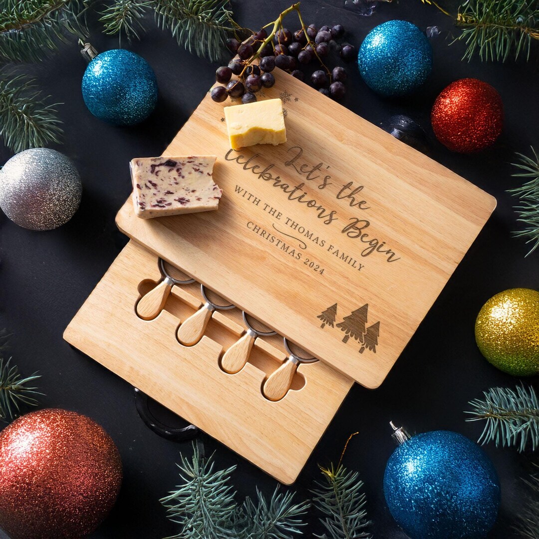 Personalised Wooden Party Board Set | Merry Christmas Gifts for Her Him ...