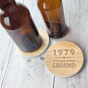 Personalised Engraved 'year of the Legend' Coaster | 30th Milestone ...