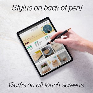 Personalized Stylus Pens With Metallic Finish & Copper Details, Custom ...