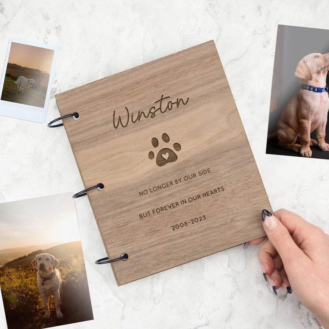 Pet Memorial Photo Album, ‘forever in Our Hearts’ Notebook ...