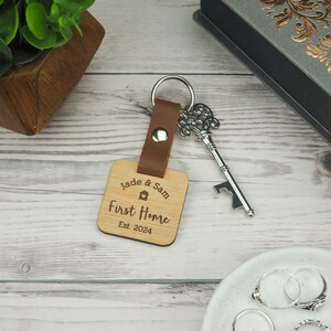 Personalised First Home Keyring - Personalized Housewarming Gift for a ...
