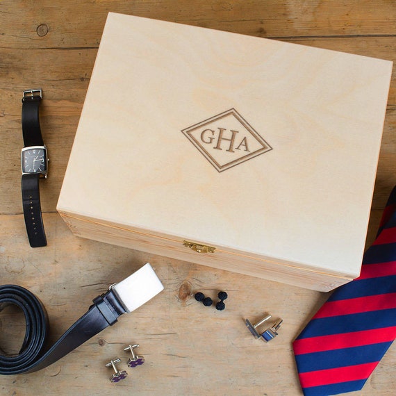 Mens Jewelry Box / Jewellery Box Personalized Gift for Him | Etsy