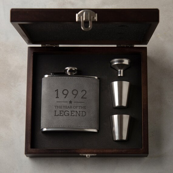 Birthday Custom Flask Sets Personalized 30th Birthday Gift Engraved ...