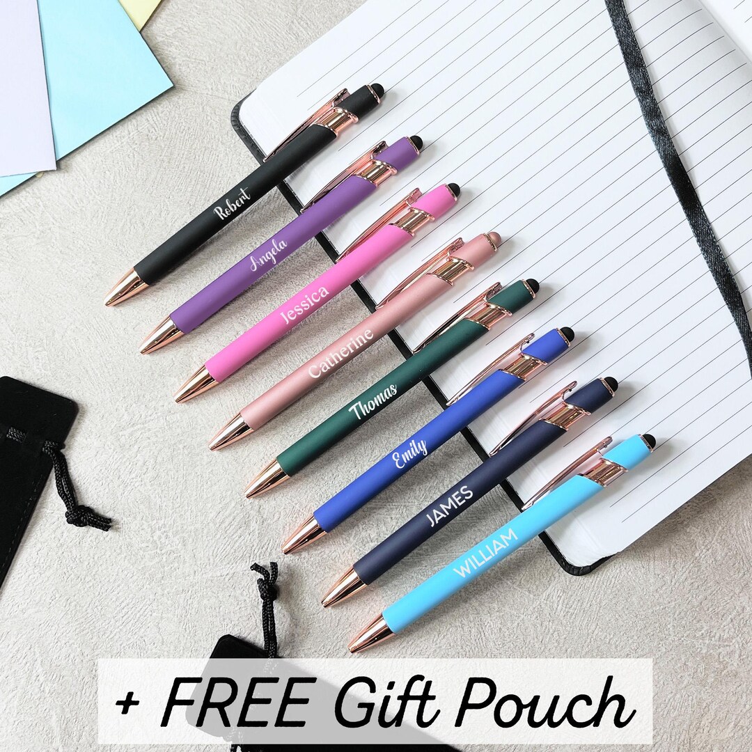 Personalized Stylus Pens With Metallic Finish & Copper Details, Custom ...