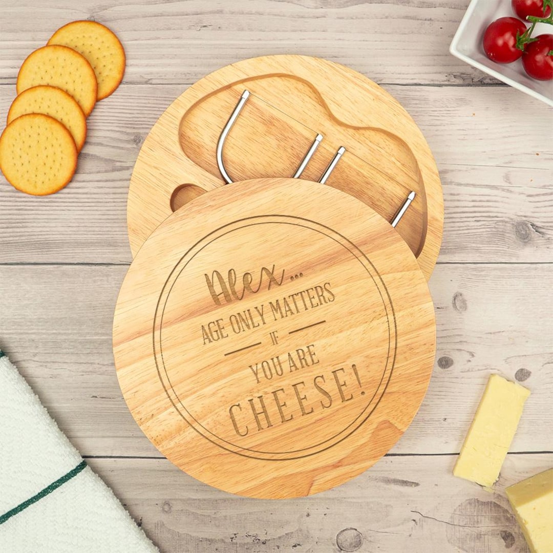 Personalised Engraved 'age Only Matters If You're Cheese' Cheese Board ...