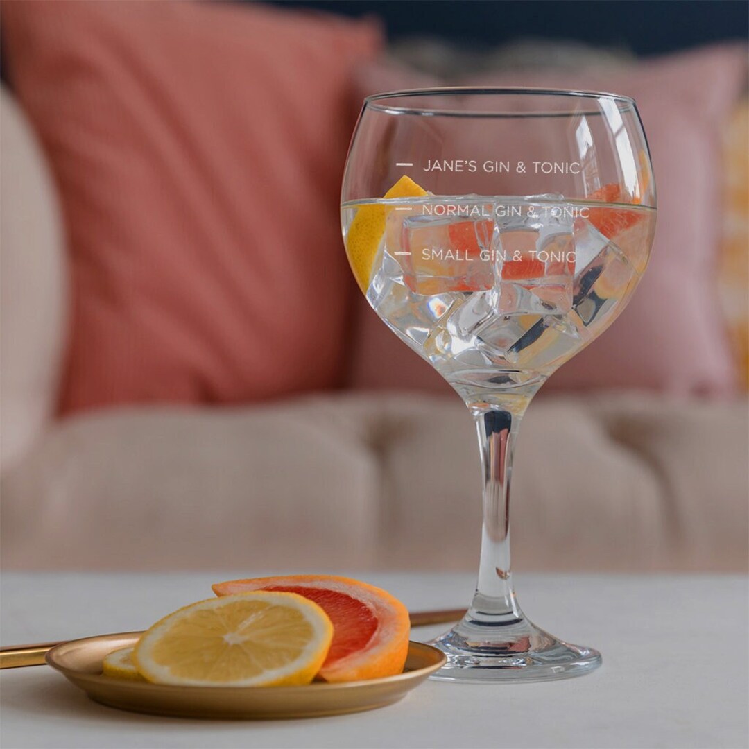 Personalised Gin Measure Engraved Gin Glass Unique Birthday Gift for ...