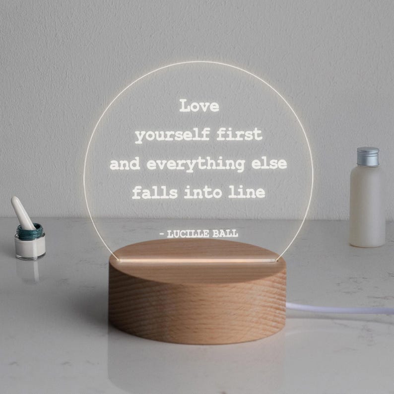 Personalised Motivational Quote Mini Desk Lamp - Motivational Birthday ...