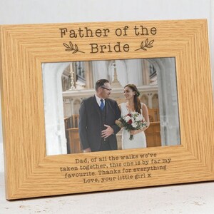 Personalised Father of the Bride Picture Frame - Personalized Father of ...