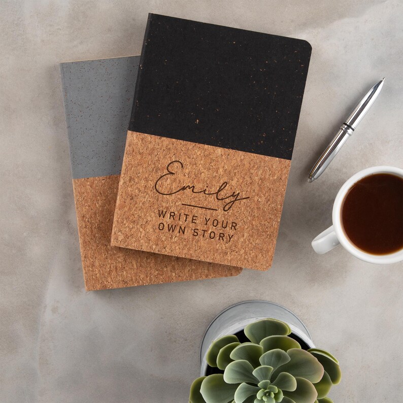 Personalised 'write Your Story' Vegan Cork Notebook - Personalized ...