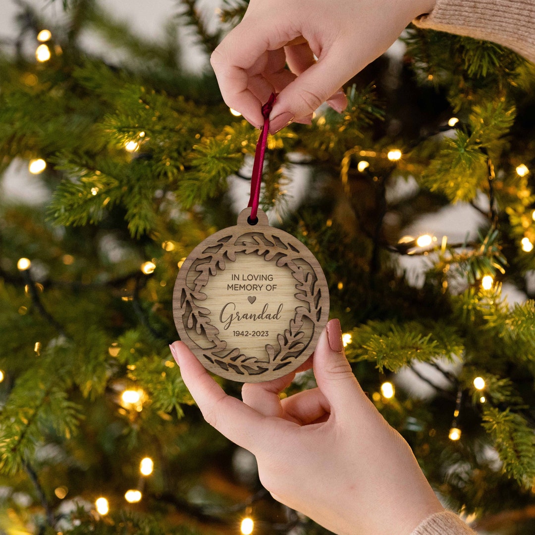 Memorial Bauble, Personalised Remembrance Gift, in Loving Memory ...