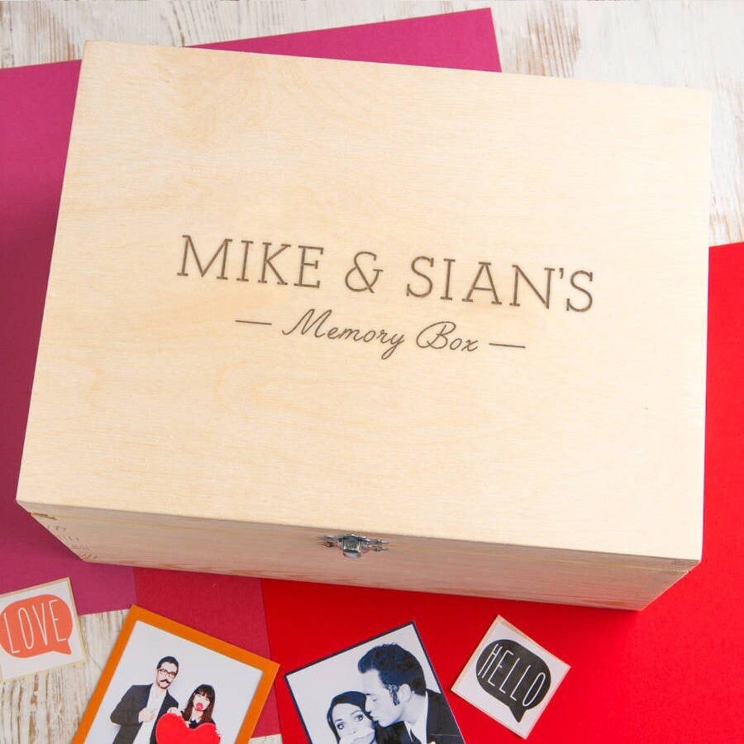 Personalized Memory Box for Couples - Personalised Keepsake Box ...