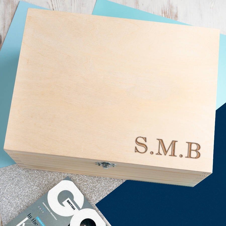 Personalised Engraved Monogram Jewellery Box - Etsy
