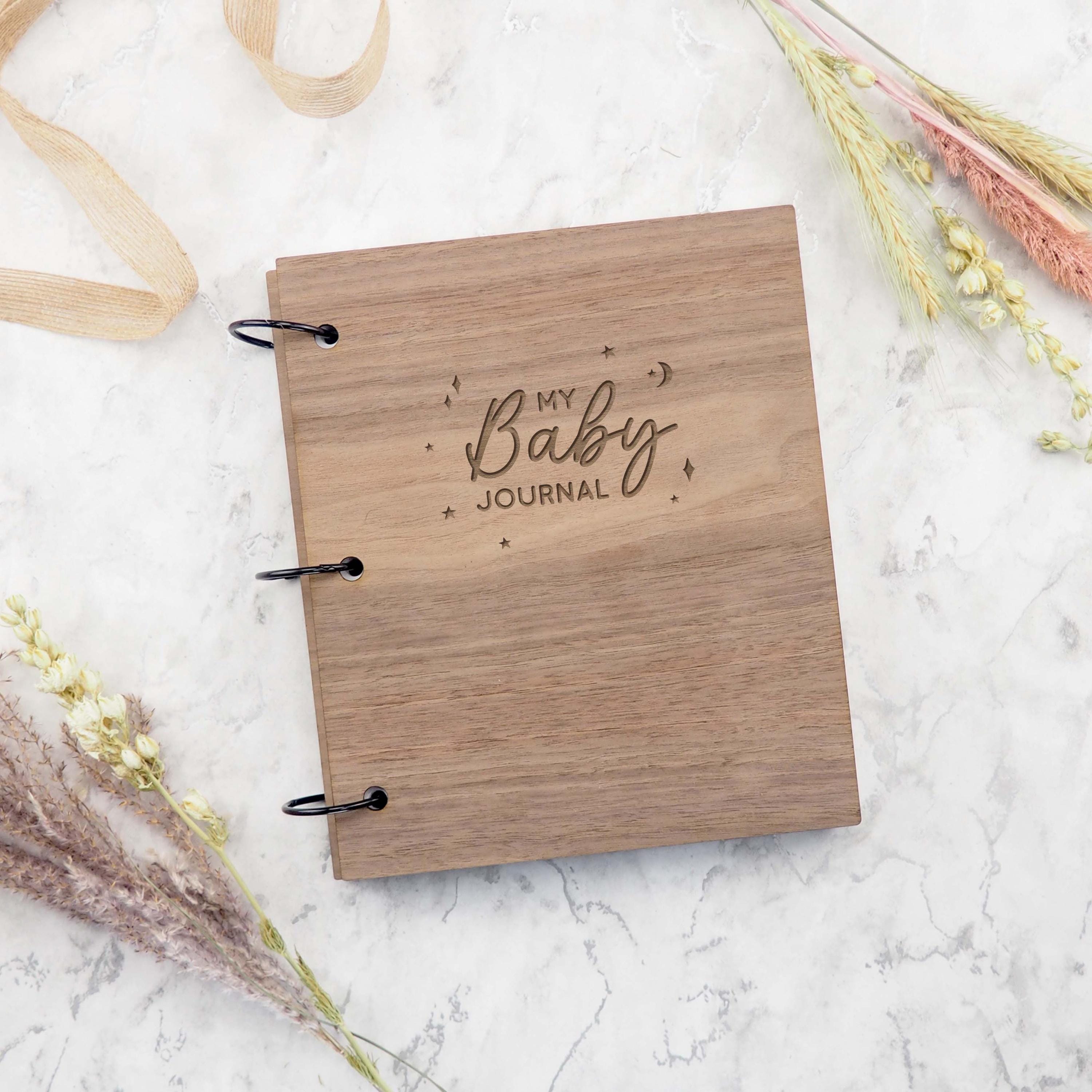 My Baby Journal Engraved Keepsake Baby Book - Baby Shower Gifts for ...
