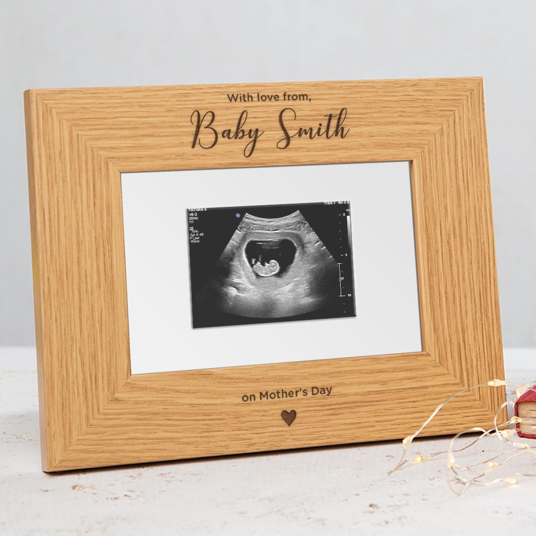Personalised Engraved Baby Scan Frame | Baby Scan Photo Frame | Mothers ...