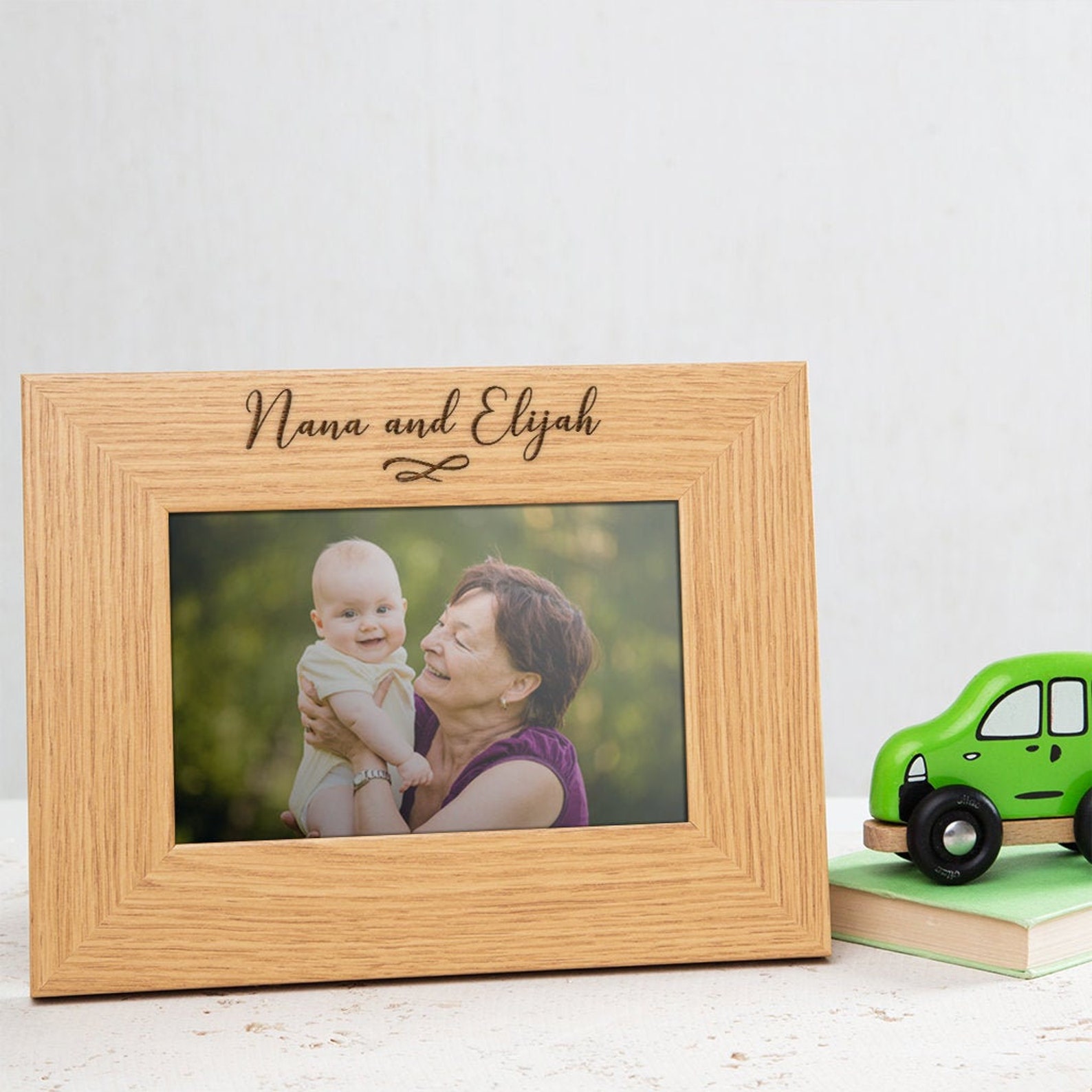 Personalised Wooden Nana Photo Frame Personalized Nanny | Etsy