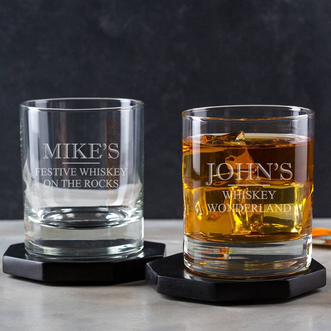 Personalised Whiskey Glass Tumbler Engraved Whisky T Idea For Men