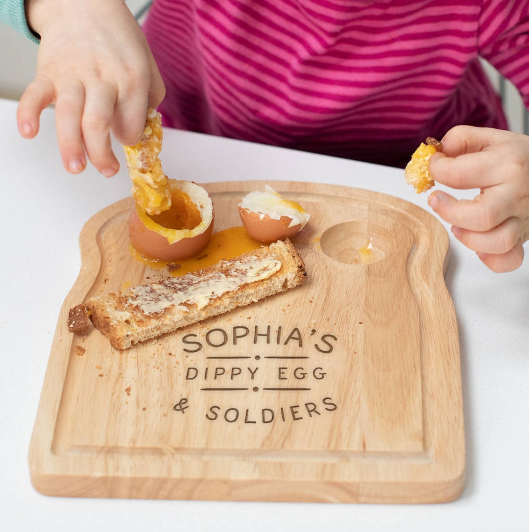 Personalised Egg and Soldiers Breakfast Board Personalized - Etsy