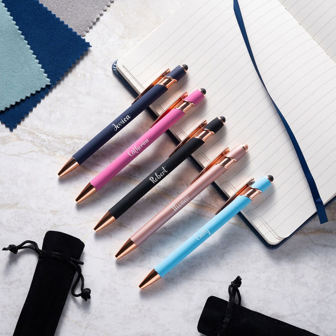 Personalized Stylus Pens With Metallic Finish & Copper Details, Custom ...