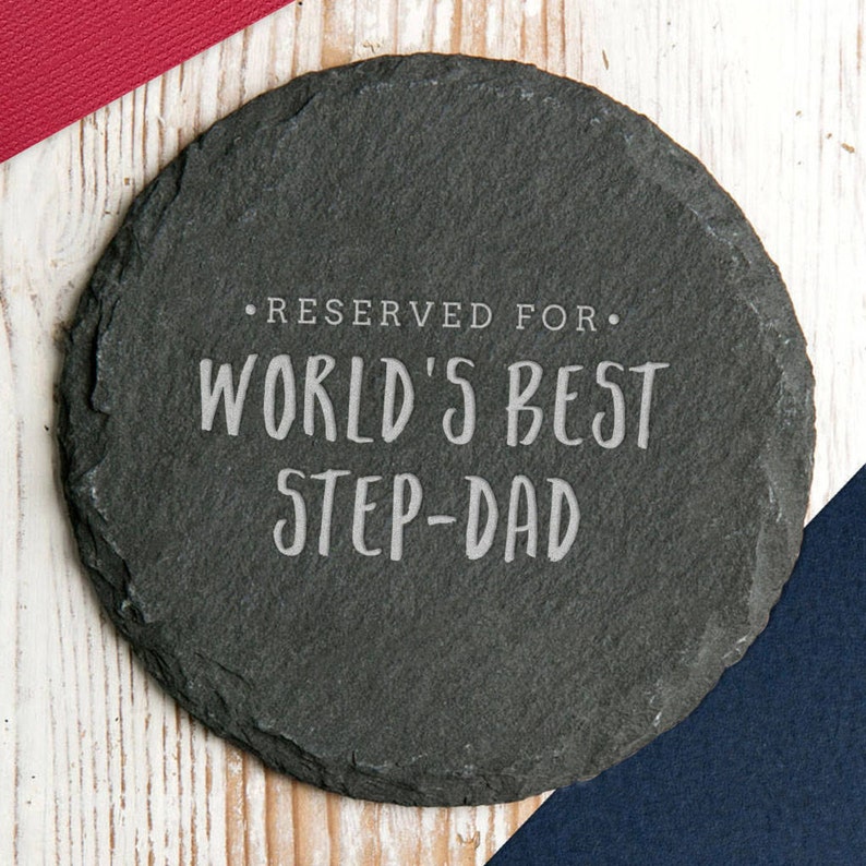 Worlds Best Step Dad Slate Coaster Fathers Day Ts For Etsy