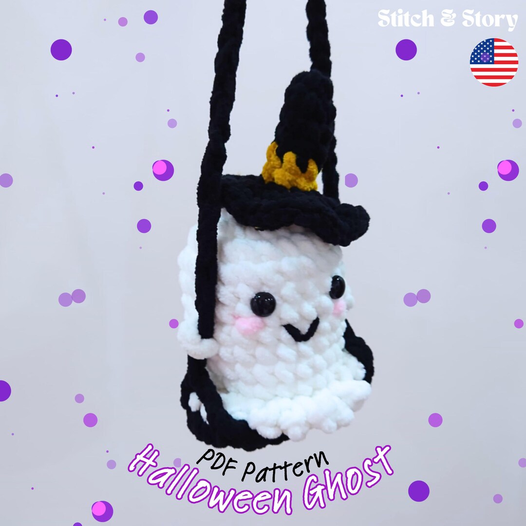 Ghost Crochet Pattern | Ghost Sit on Swing Crochet Pattern | Ghost ...