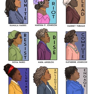 Black History Month Poster - Classroom Poster -she Series Art Print - Etsy