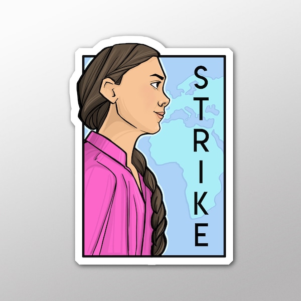 Greta Thunberg Sticker - Etsy