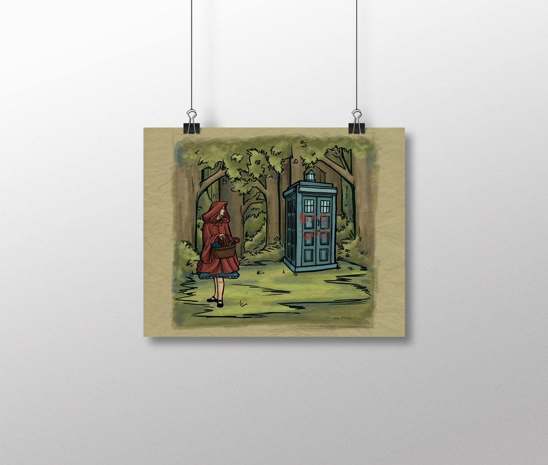 Geeky Home Decor -big, Bad Wolf Small Print - Etsy