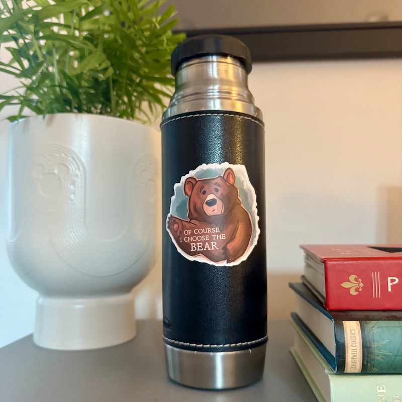 Bear Christmas Sticker - Etsy