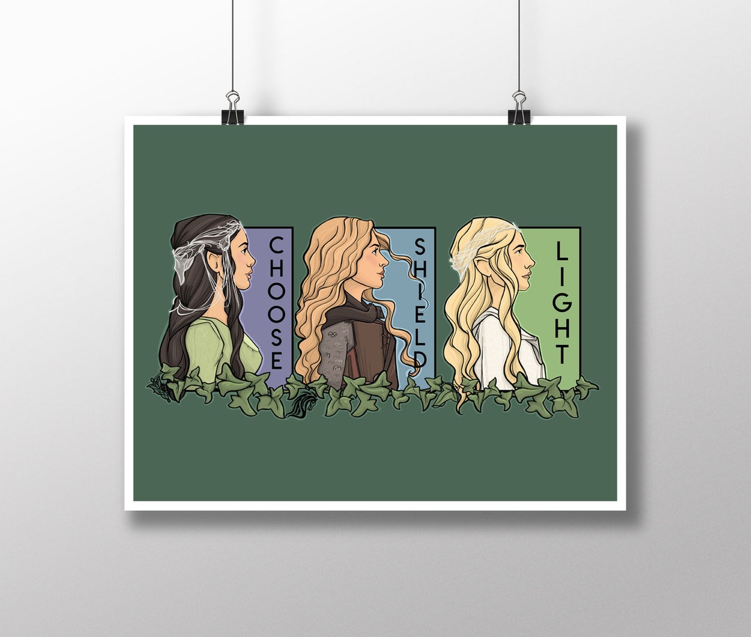 Geeky Home Art Light, Shield and Choose Collage She Series Medium Print ...