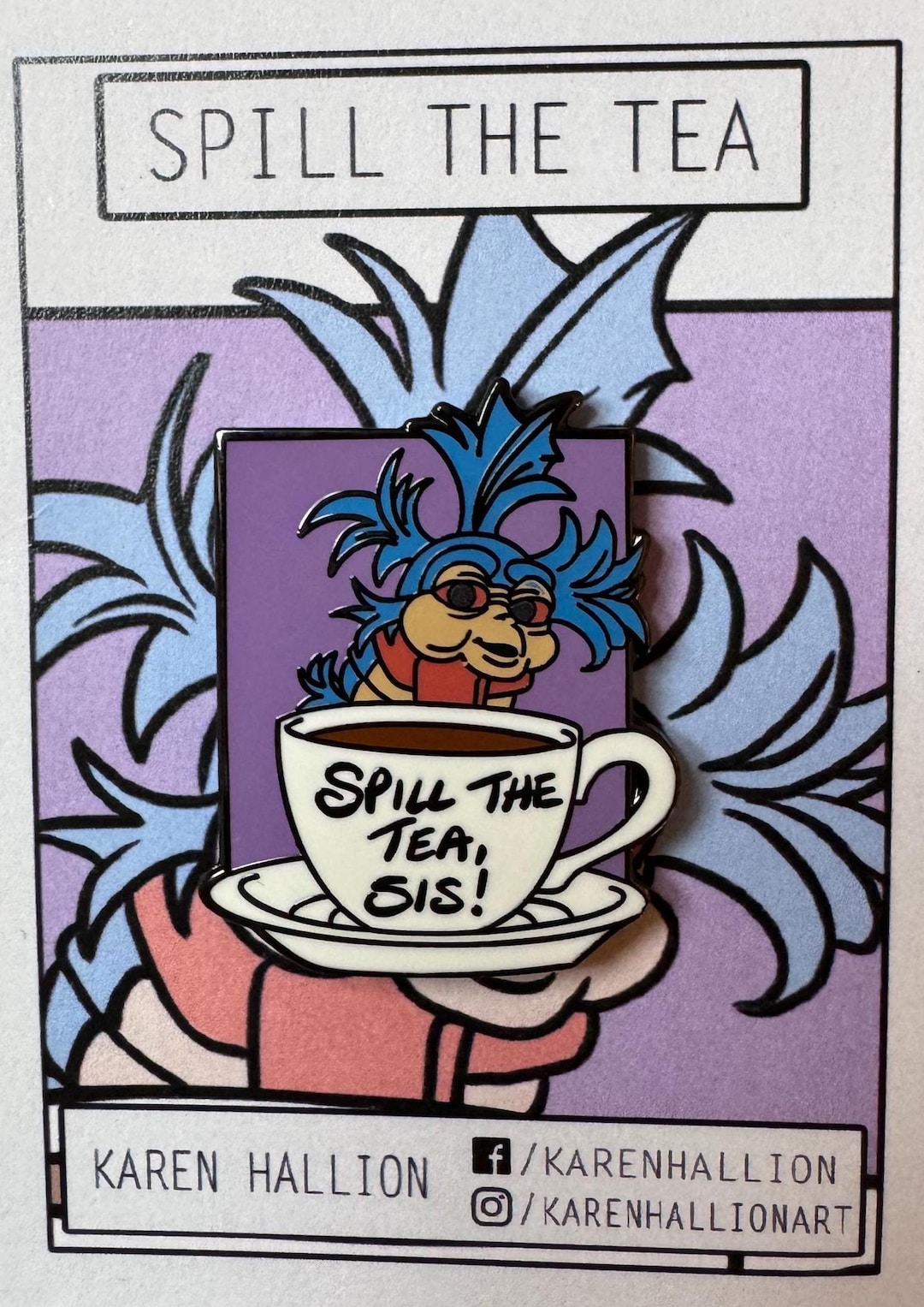 Labyrinth Worm Enamel Pin - Spill the Tea Sis! - Etsy