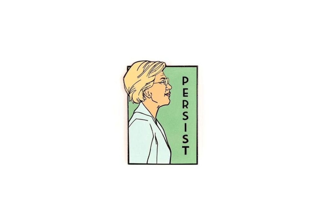 Elizabeth Warren - She Series Pin Persist - Etsy