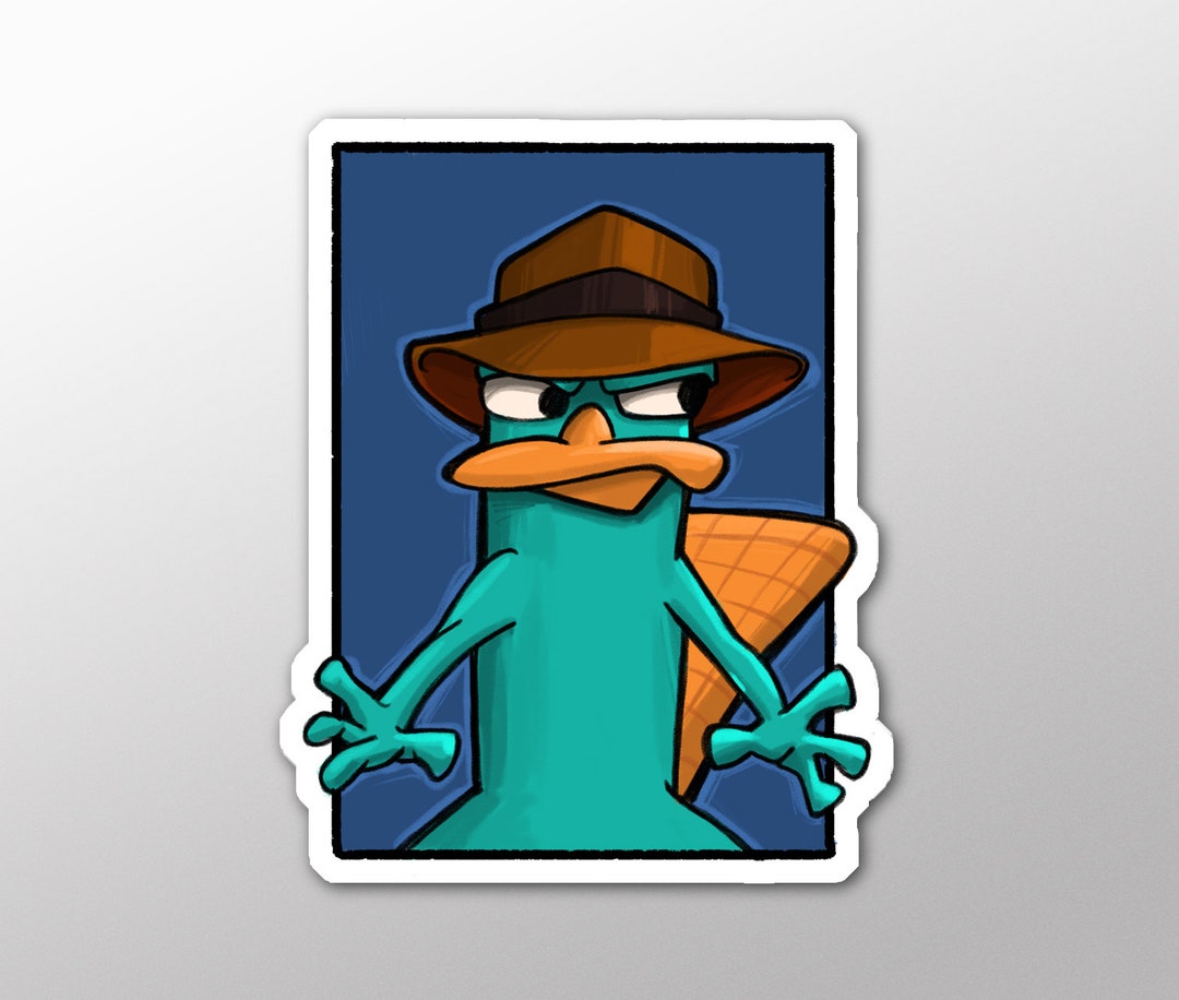 Perry the Platypus Sticker - Laptop, Kindle, and Sketchbook Decal - Etsy