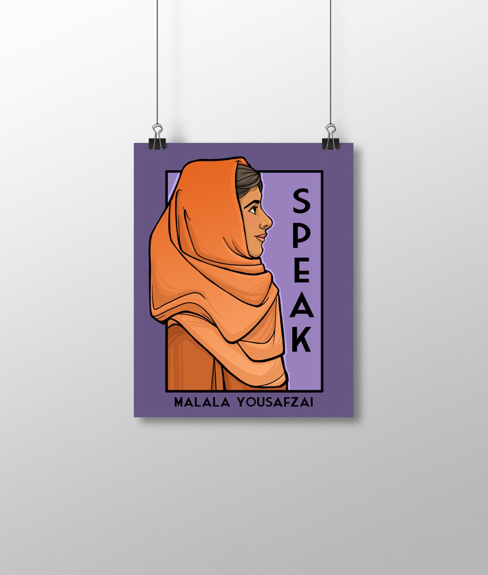 Speak Malala Yousafzai She Series Small Print - Etsy