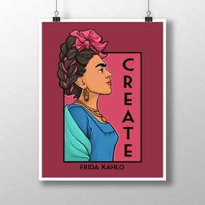 Create - Frida Kahlo - She Series Medium Print - Etsy