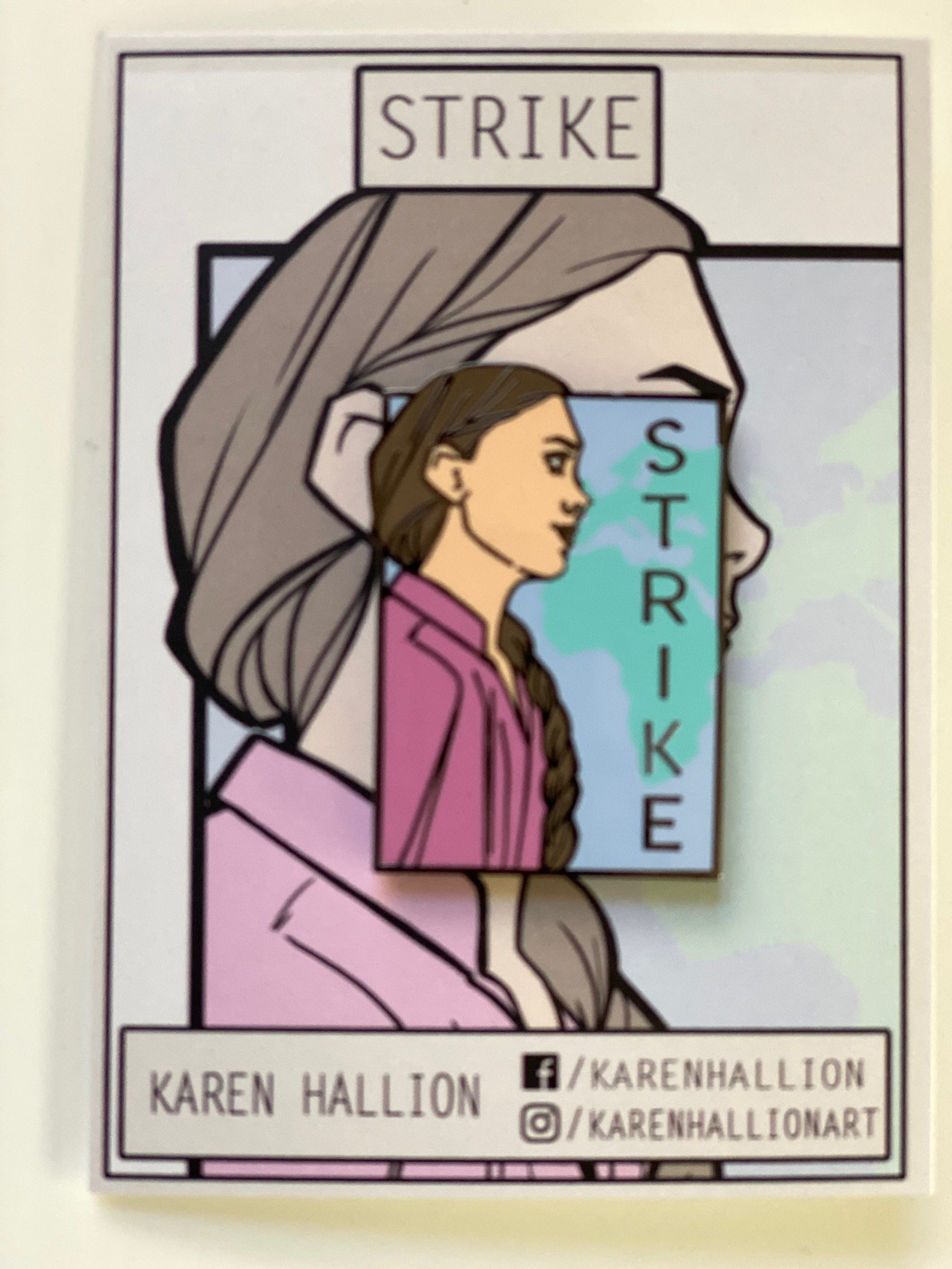 Strike Greta Thunberg She Series Pin | Etsy