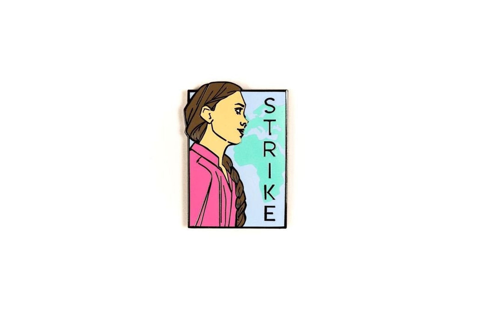 Strike Greta Thunberg She Series Pin - Etsy