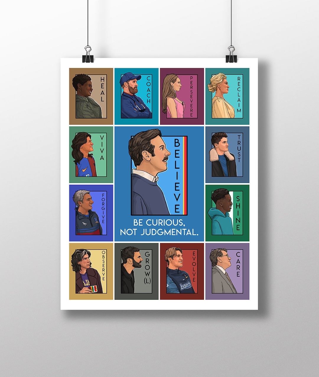 Be Curious Not Judgemental Collage Medium Print - Etsy