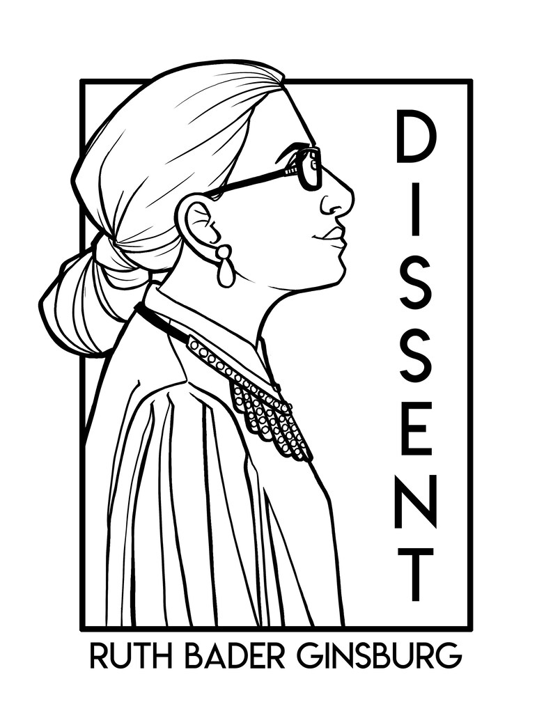 Dissent - She Series Coloring Page - Digital Download - Etsy
