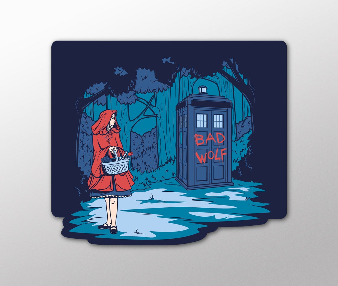 Individual Die Cut Big Bad Wolf Sticker - Etsy